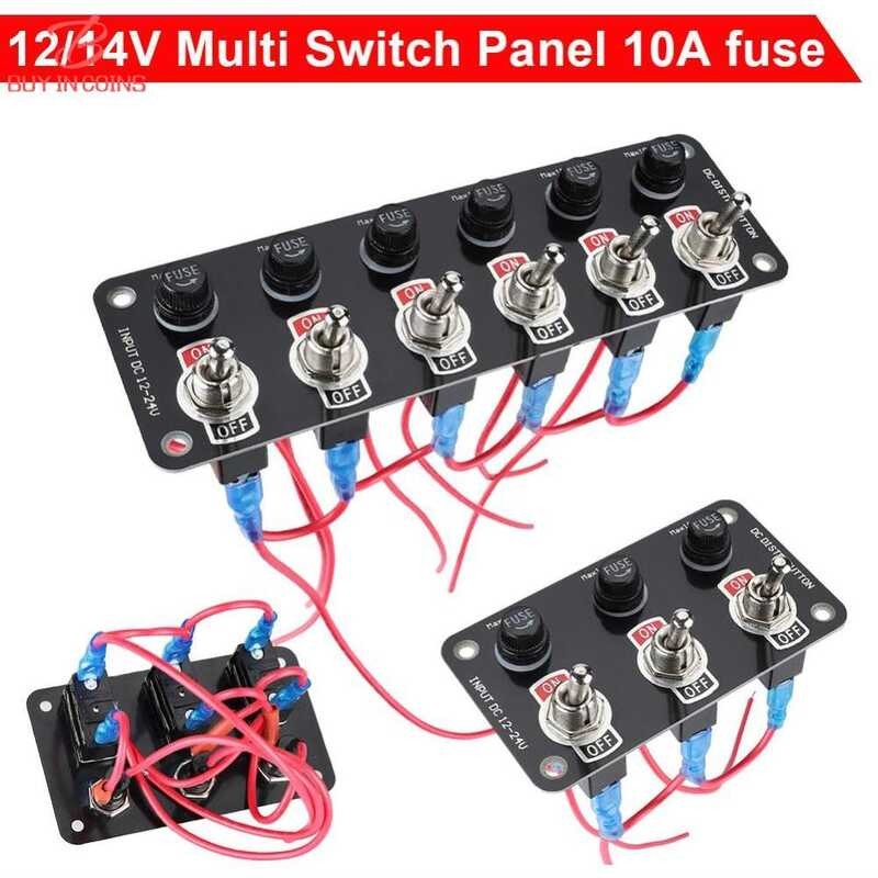 LY BC 3 Gang/6 Gang Toggle Switch Panel On/Off Rocker Toggle Switch ...