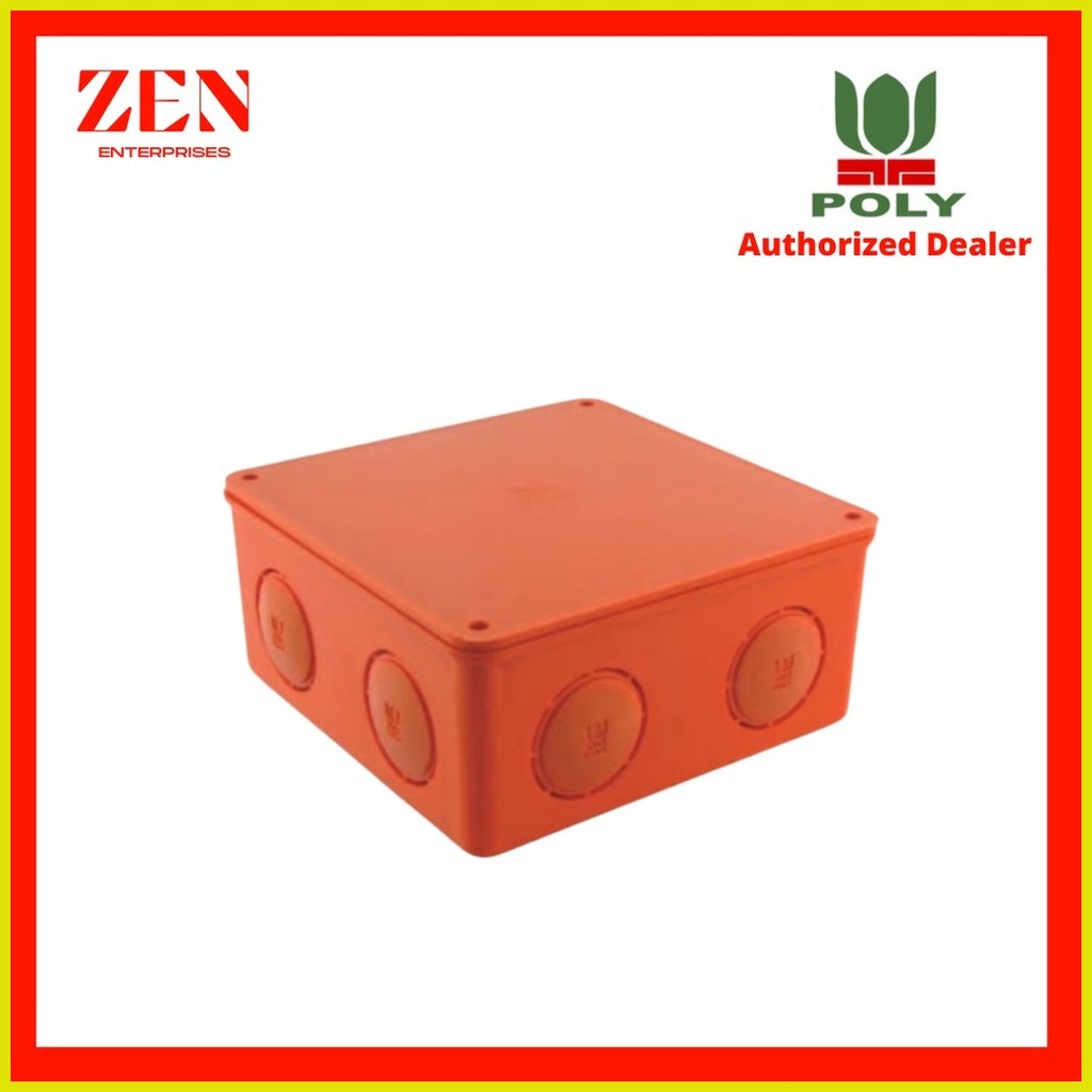 ♀ ☪ POLY Brand Square Box 4x4 PVC PULL BOX complete with COVER Set ...