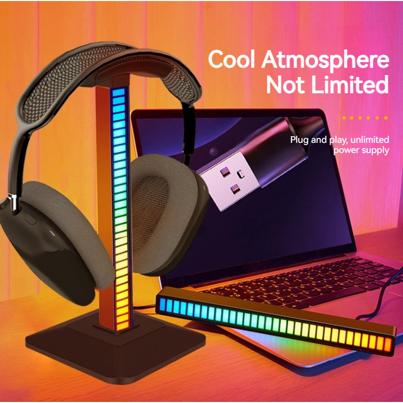 New sound pickup headphone stand RGB atmosphere light headphone stand e ...
