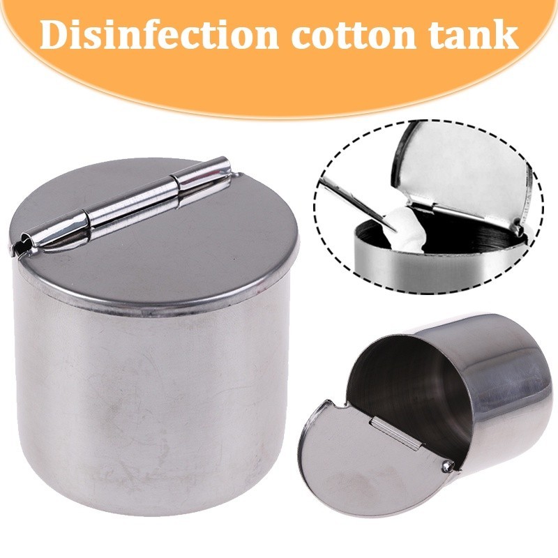 Disinfection Cotton Tank//Stainless Steel Dental Cotton Tank Alcohol ...