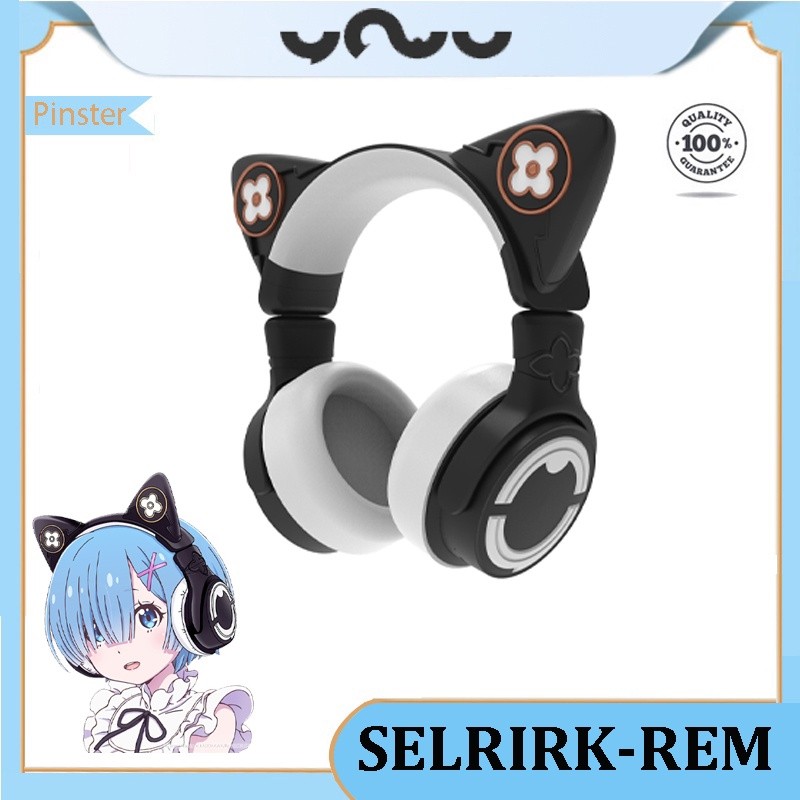 YOWU SELRIRK-REM Cat Ear Headphones Anime Surrounding Noise Cancelling ...