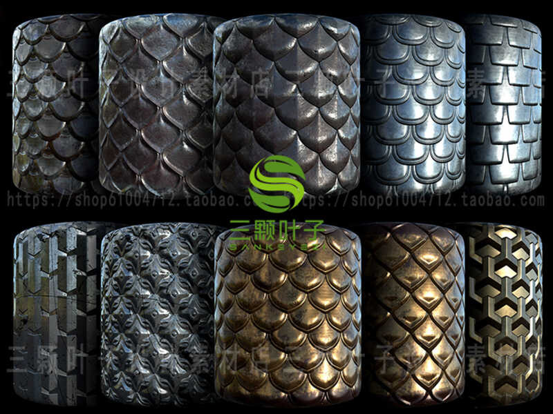 Substance Painter Fish Scale Armor Intelligent Material Ball SP Metal ...