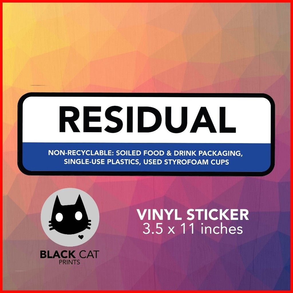 ∏ ┇ Stickers / Trash Bin Label Vinyl Stickers / Waste Segregation ...