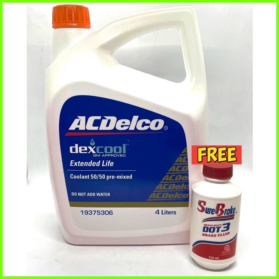 ↂ ACDelco DEX-COOL Anti-Freeze/Coolant 4L Pre-Diluted 50/50 dexcool ...