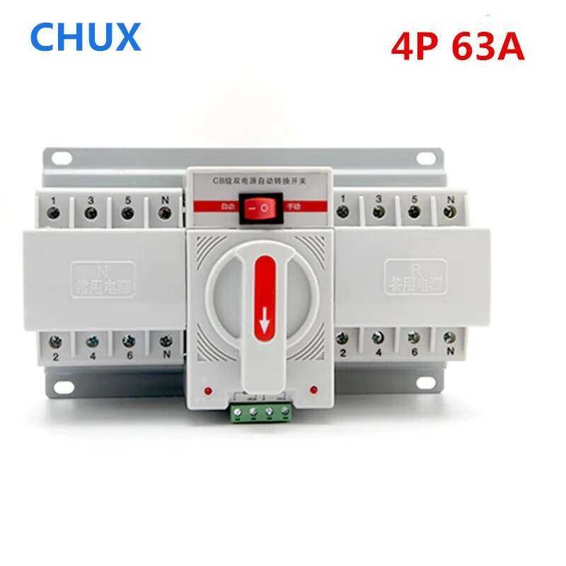 Tt 4P 63A 380V MCB Type Dual Power Automatic Transfer Switch A For ...