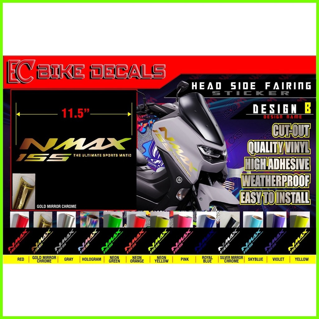 Yamaha NMAX 155 Side head Fairings Sticker The Ultimate Sports Matic ...