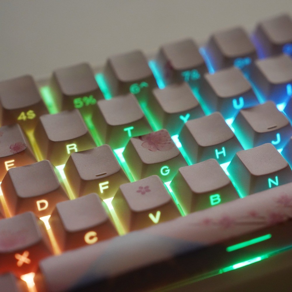 Sakura Keycap Side Lettering Pink Keycap Cherry Profile127 Key ...