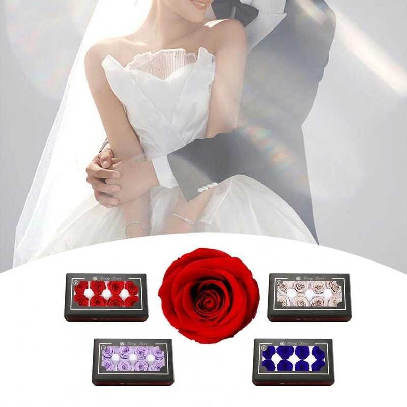 Rose Flower Heads Handmade Preserved Eternal Rose Flowers Vibrant Color ...