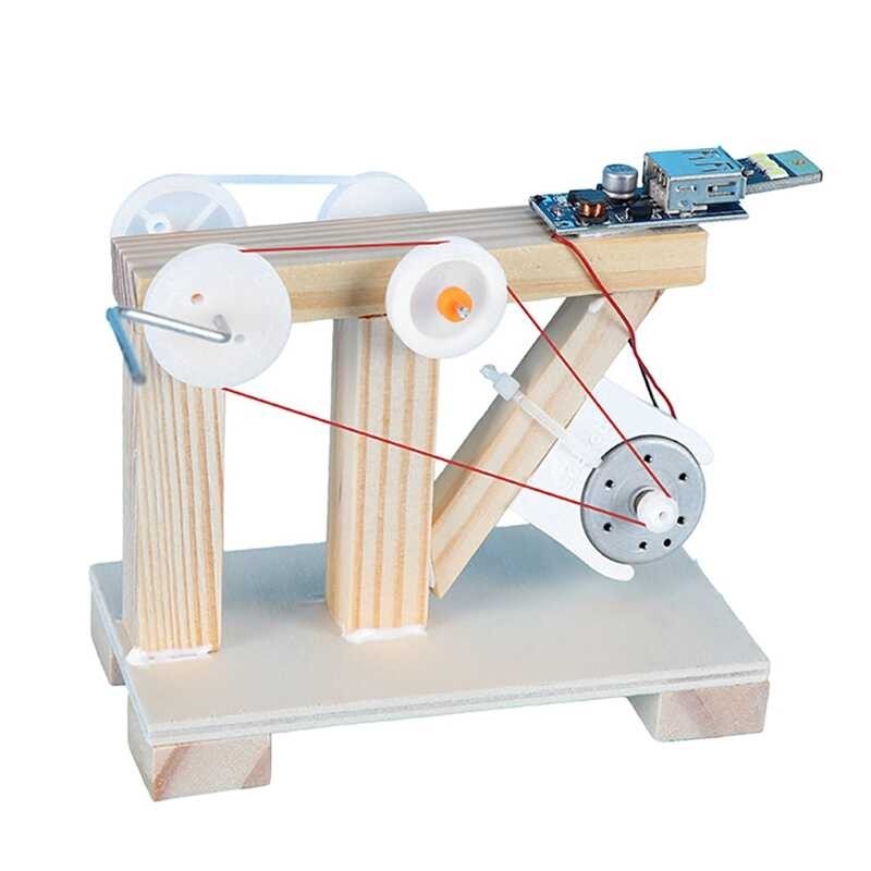 DIY Hand Crank Generator Assembled Physics Experiment Model Kit Early ...