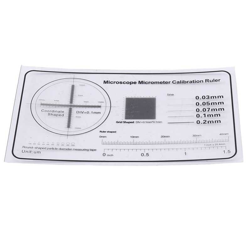 Microscope Ruler Optical Micrometer Correction Sheet Precision ...