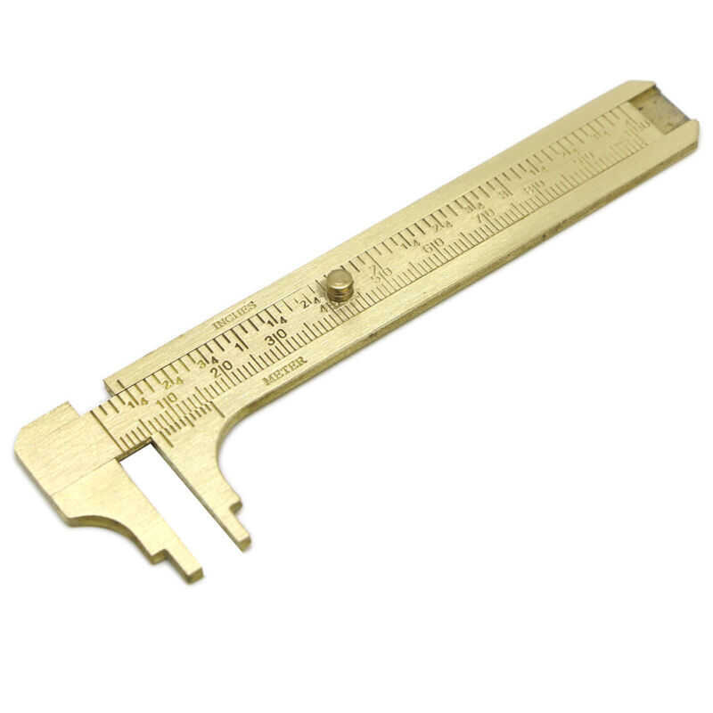 100Mm Metal Double Scale Brass Gauge Vernier Caliper Ruler Pocket ...