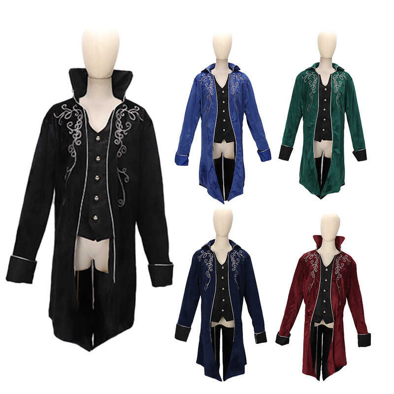 Medieval Steampunk Cosplay Costumes Tuxedo Gothic Vintage Renaissance ...