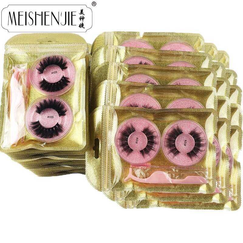 Lingkod Ng Mga 4/20/100Pcs Fluffy 3D Mink Natural Makeup False Lashes ...