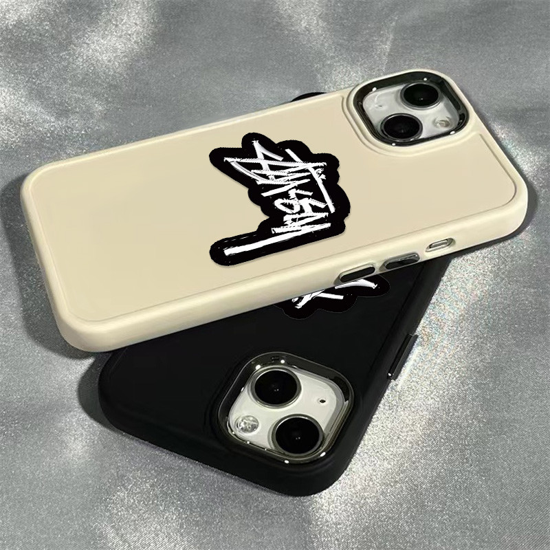 New Stussy Label Pattern Phone Case Compatible for IPhone 16 15 11 14 ...