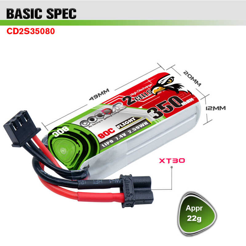 CODDAR Eagle Krypton 350MAH 2S 3S 4S 80C Model Aircraft, Helicopter ...