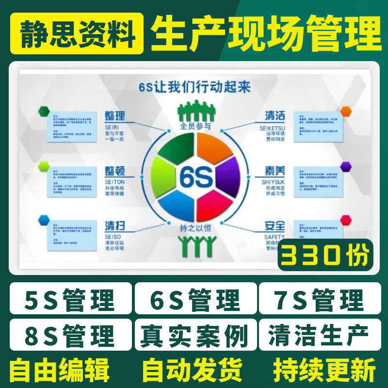 5S training on-site cases, workshop materials, 6S lean management ...