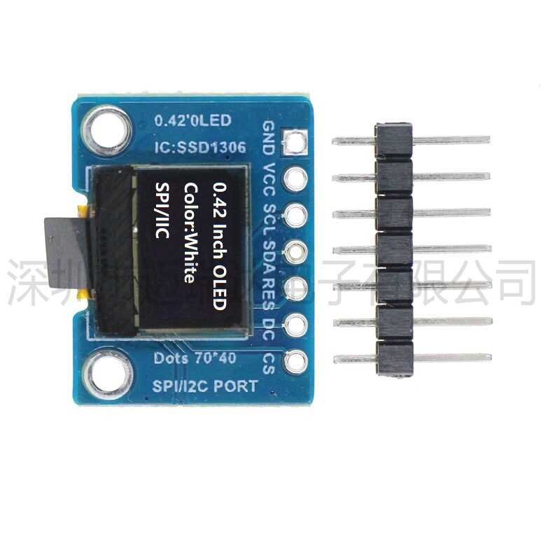 0.42-inch 7-pin OLED display SSD1306 LCD screen SPI interface module ...