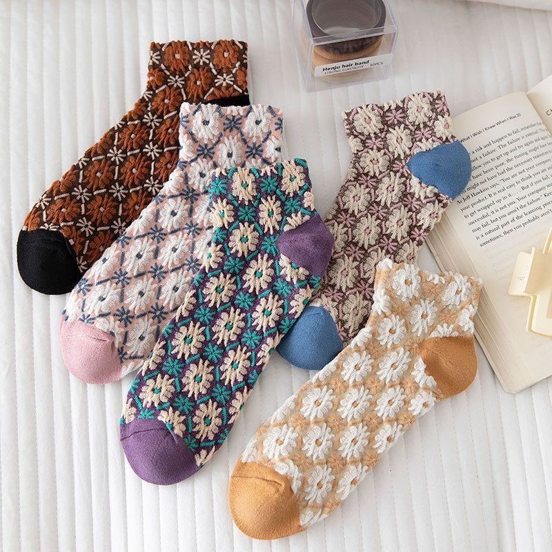 Women Socks Spring And Summer Short Socks Cotton Soft Thin Rustic Style ...