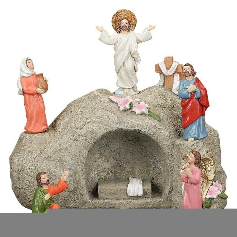 Jesus Statues For Home Decor Jesus Tomb Set Religious Statues ...