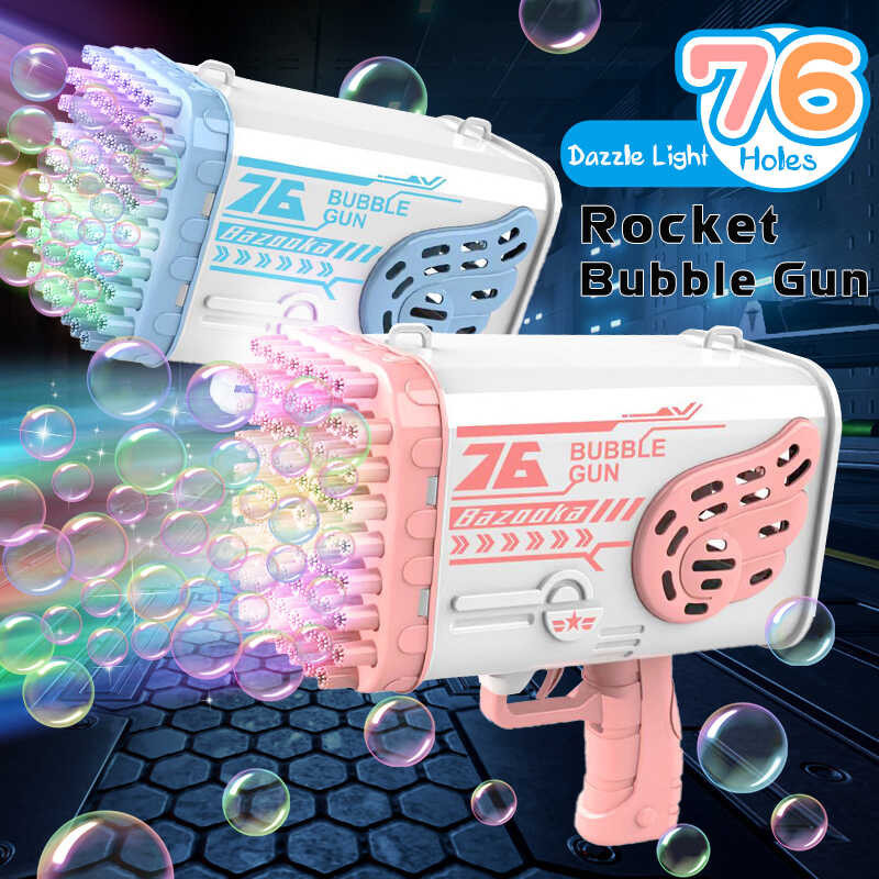 Mga bata 76-Hole Gun Charging Electric Rocket Launcher Wedding Bubble ...