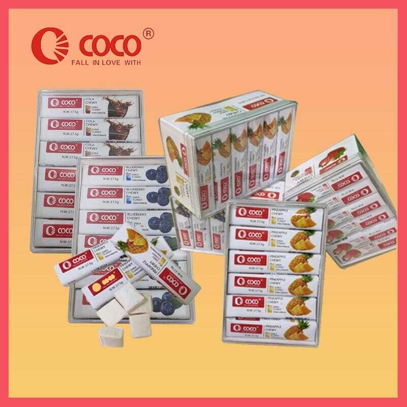 Coco Fruity Chewy Milk Candy-30 Tubes 5Pcs Candy In A Tube-Three ...