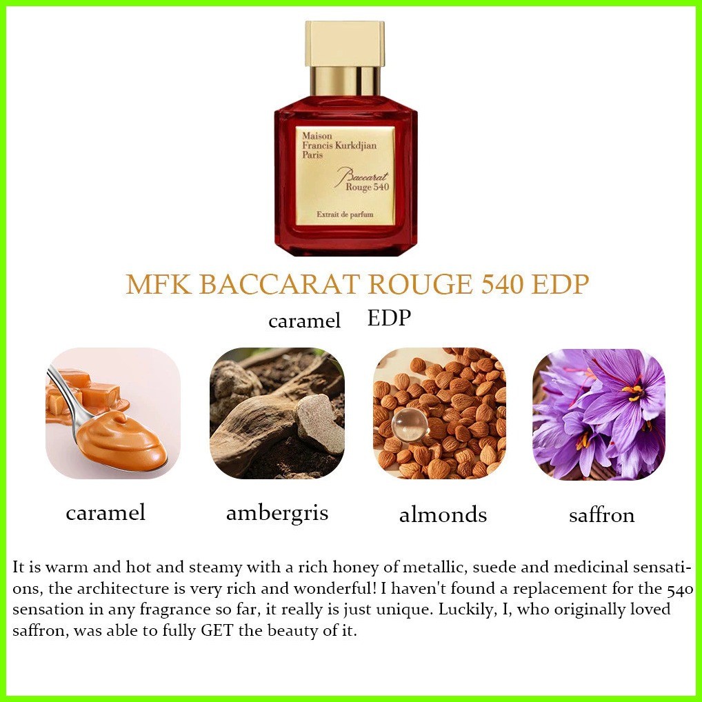 MFK Baccarat Rouge 540 Extrait De Parfum Perfume For Unisex 70ml ...