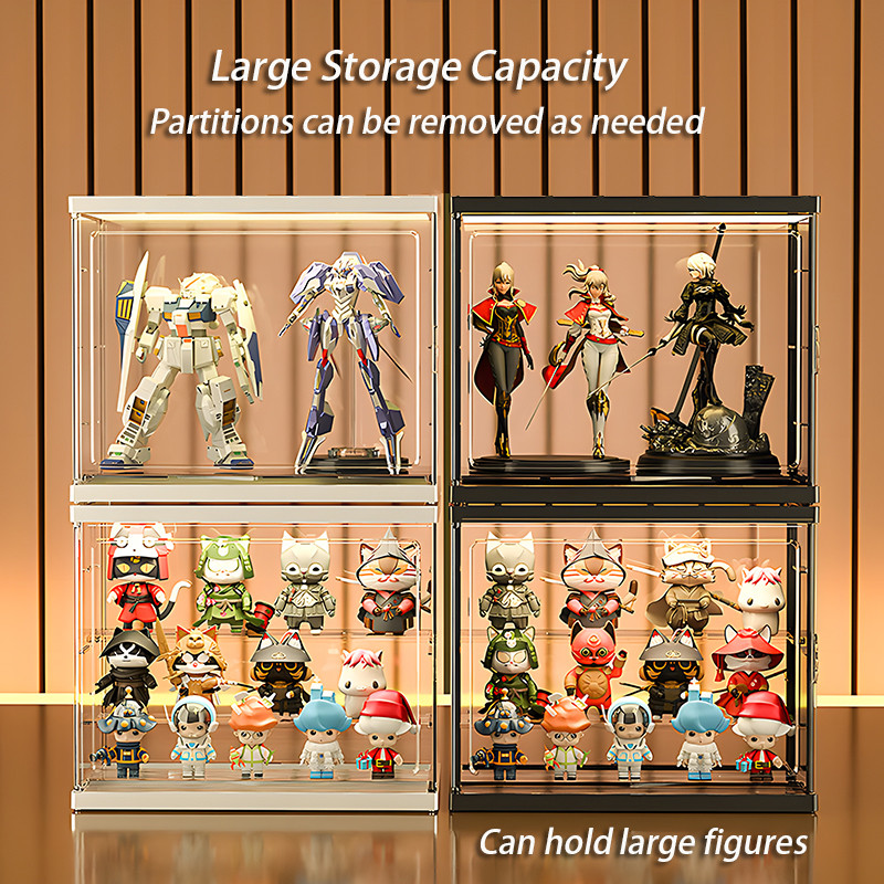 MODOFO Acrylic Display Case Popmart Storage Organizer Transparent Boxes ...