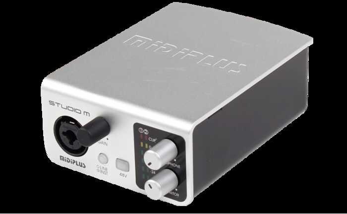 MIDIPLUS STUDIO-M audio interface with 1channel input and 2 channel ...