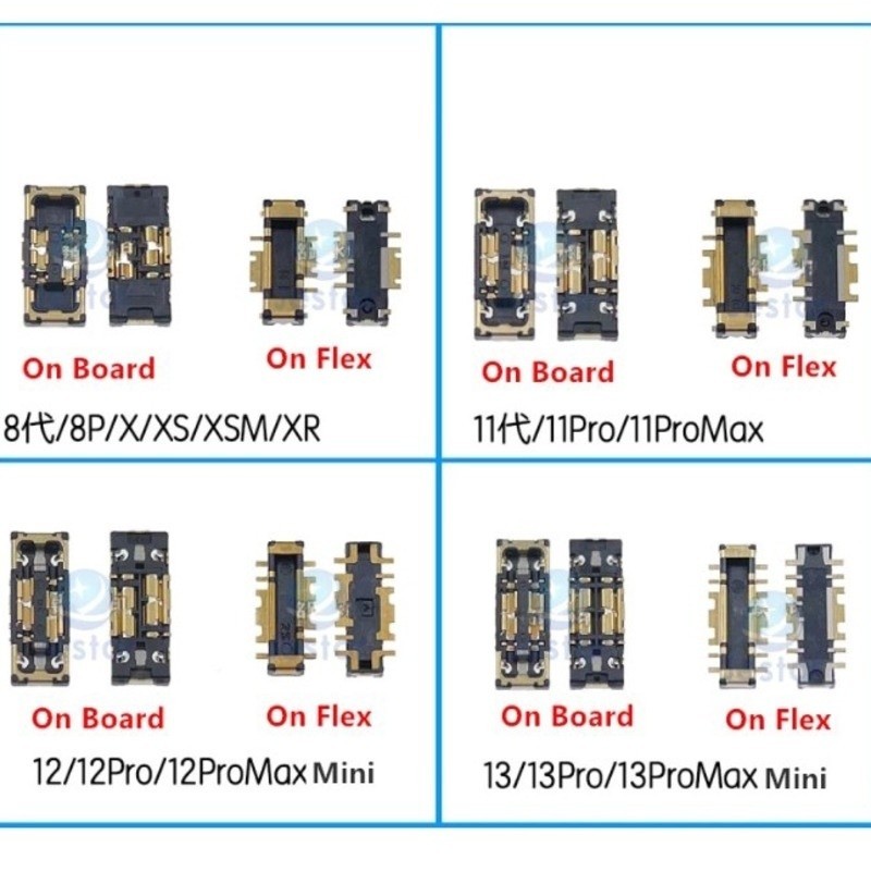 Battery FPC Connectors For 5 5S 5C 6 6P 6S 6SP 7 7P 8 8plus X XS XSMax ...