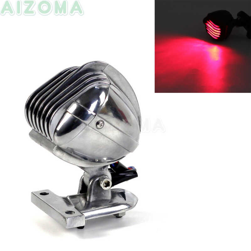 Motorcycle Retro Tailight LED Micro Grill Tail Light For Harley Chopper ...