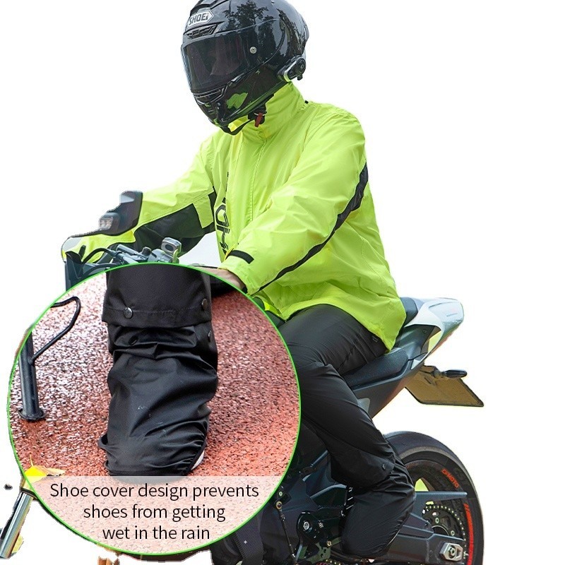 Motorbike Full Body Rain Jacket At Trousers Split Set Outdoor Riding ...
