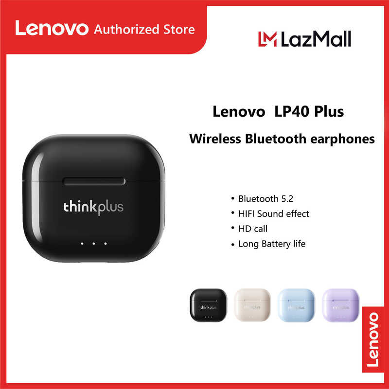 Lenovo Thinkplus Plus Lp40 ⅱ TWS Wireless Earbuds With Mic True Wireless Bluetooth Earphone HD ...
