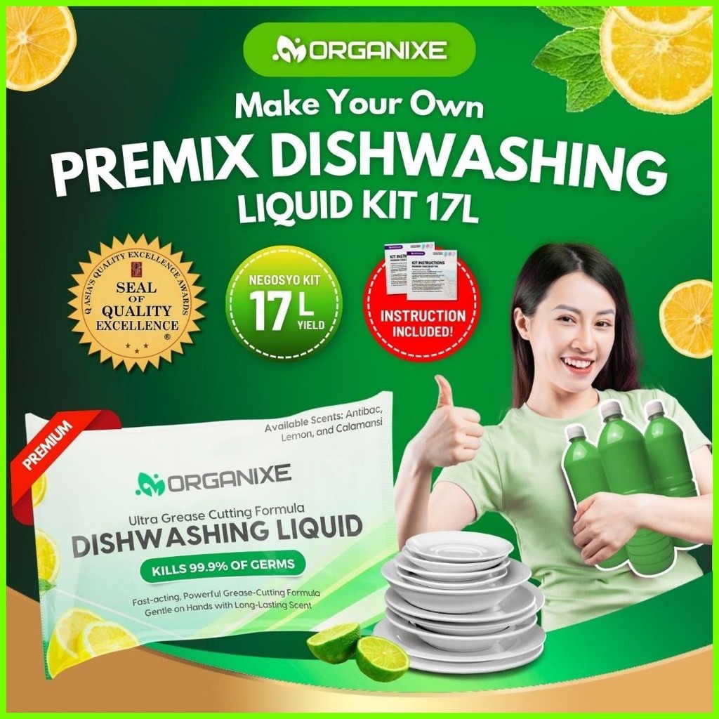 § Organixe Premium DIY Premix Dishwashing Liquid Kit 17 Liters Yield ...