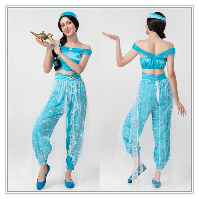 Halloween costume cosplay stage Aladdin Magic Lamp Jasmine Princess ...