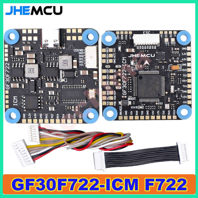 JHEMCU GF30F722-ICM F722 Baro OSD 5V 10V Dalawang BEC Flight Controller ...