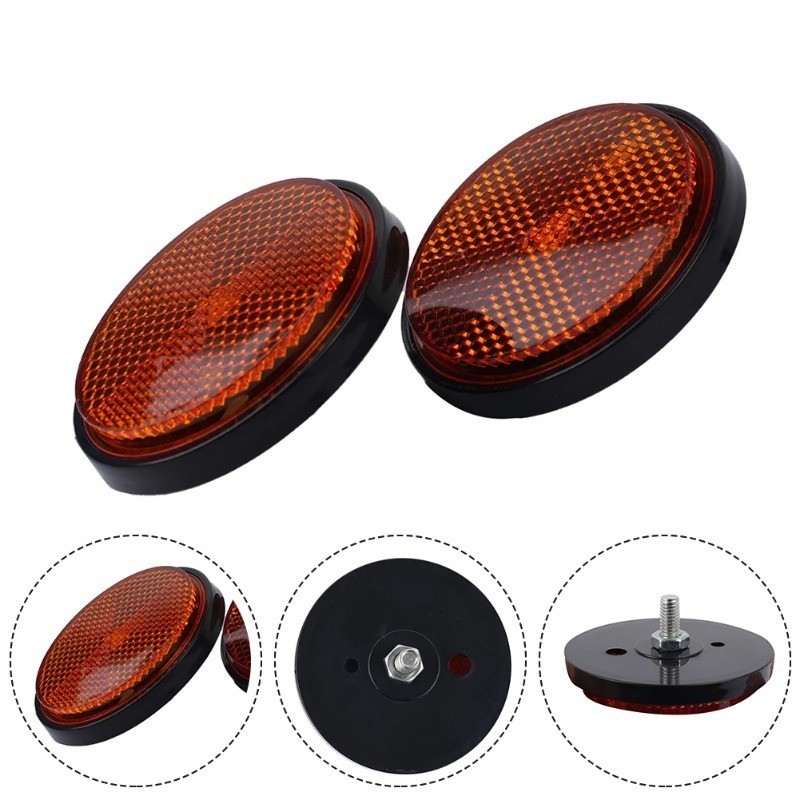 Motorcycle Warning Reflector - Marker Light - Circular Dustproof Rim ...