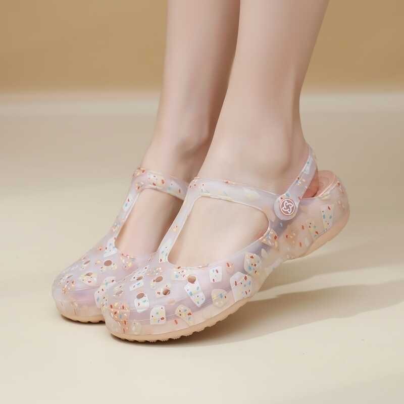 Veblen Beach Hole Shoes Kababaihan Summer 2024 New Arrival Soft Back ...