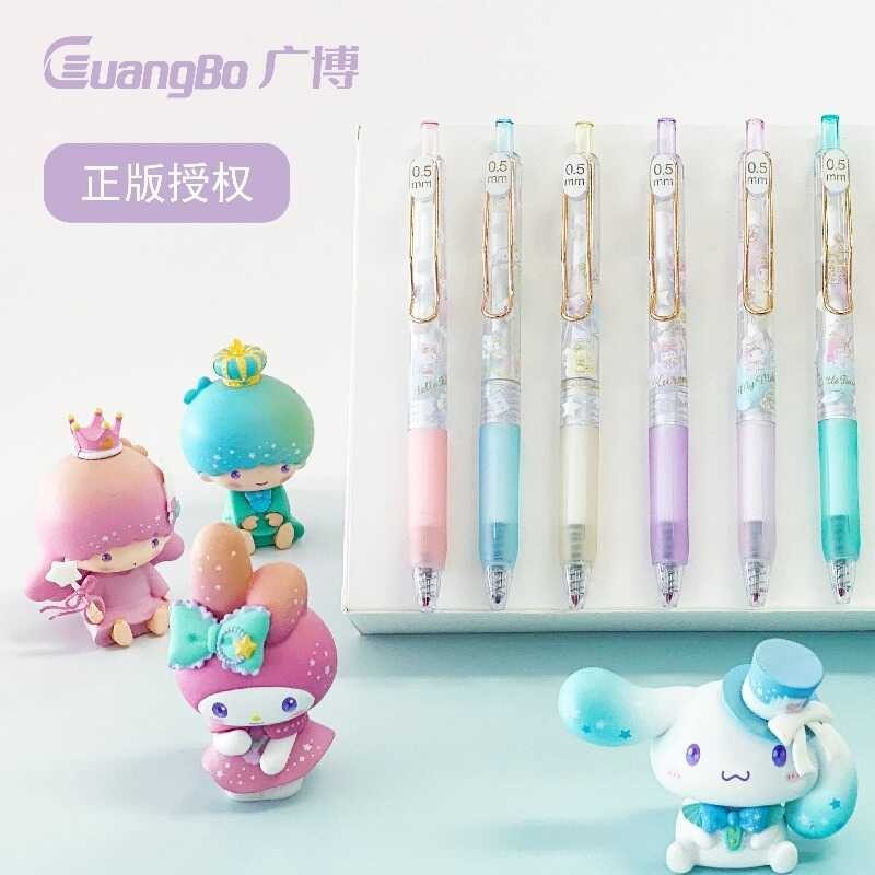 Sanrio Cinnamoroll Gel Pen Set Kuromi Pindutin Ang Pen Ng Malaking ...