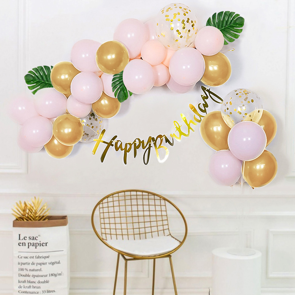 Party Balloons Decoration Set 43pcs Happy Birthday Banner Latex Balloon ...