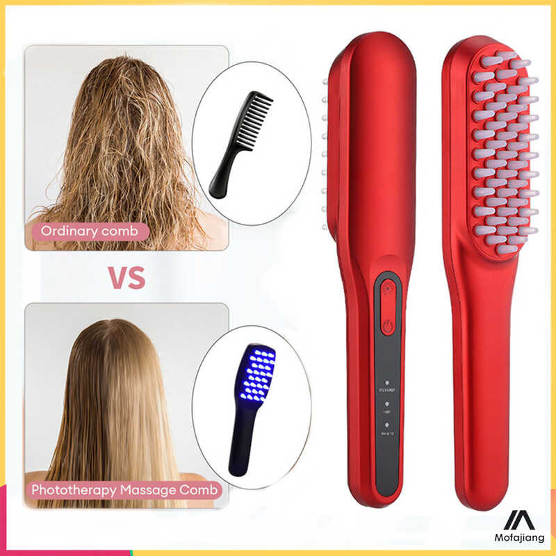 557 Hair Growth Comb RF Red Blue Light Electric Anti Hair Loss EMS ...