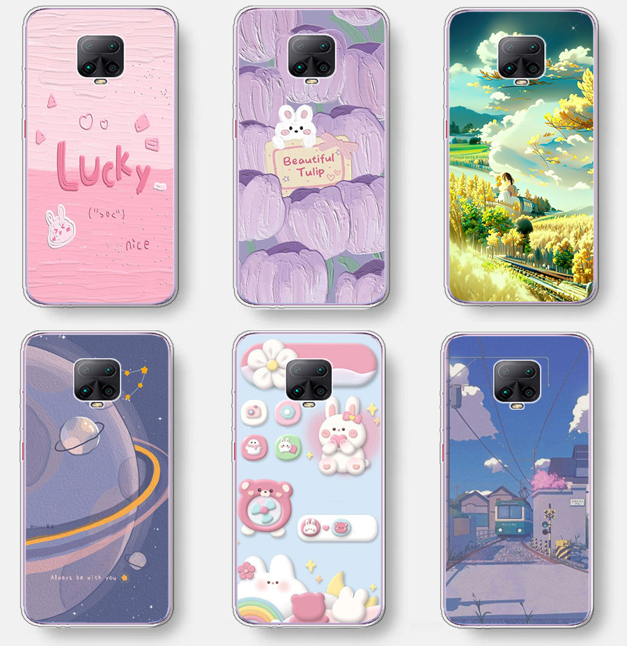 For xiaomi redmi note 9s Case TPU Soft Silicon Protecitve Shell Phone ...