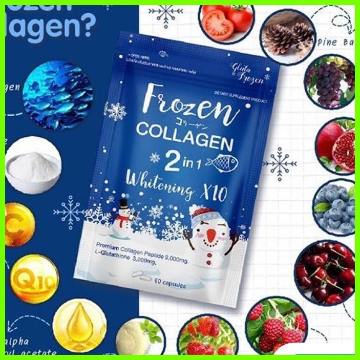 FROZEN Collagen 2in1 Beauty Capsule Whitening x10 60Capsules | Shopee ...