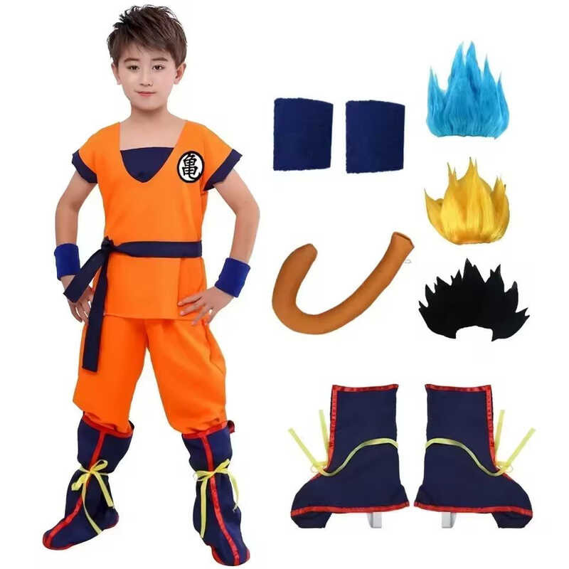 LY Adult Kids Anime Z Son Goku Cosplay Costume Boy Carnival Suit Goku ...