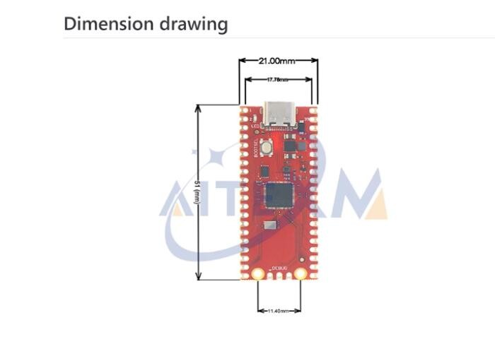 Pico2 RP2350 Development Board TYPE-C USB RP2350A Chip Microcontroller Compatible With Raspberry ...