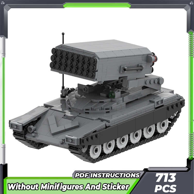 Moc Building Bricks Military Weapon Model TOS-1 Rocket Launcher ...
