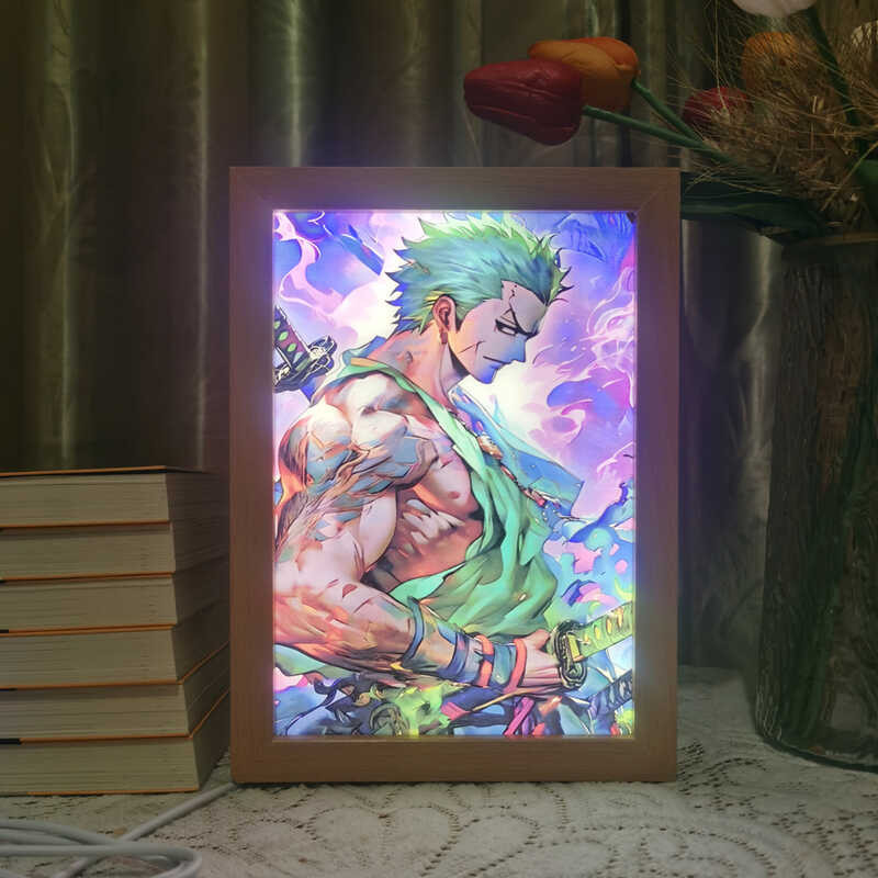 Anime Lamp Roronoa Zoro Genshin Impact Art Painting Design Night Light ...