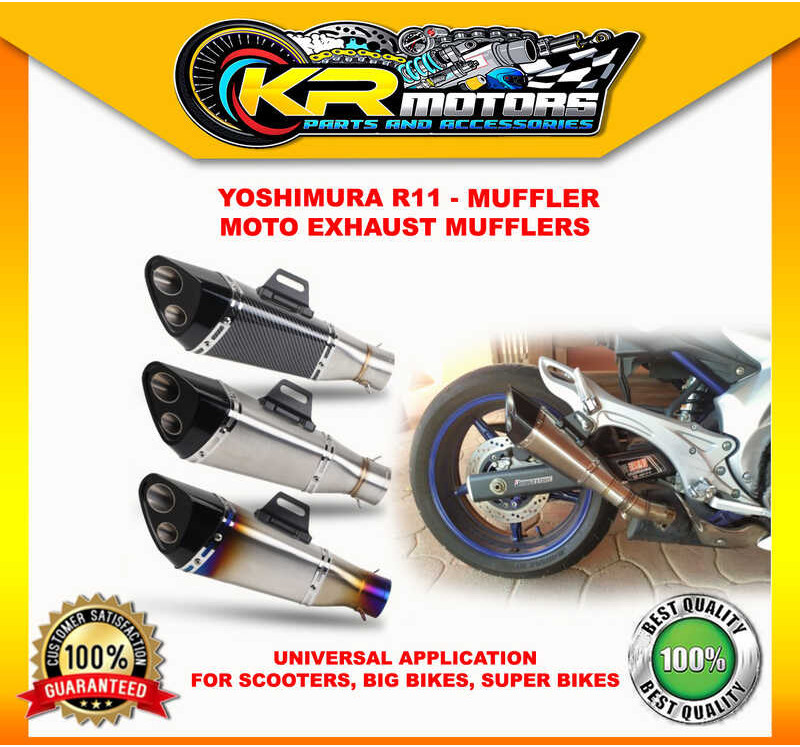 Yoshimura R11 Moto Exhaust Muffler - 51mm For Scooters, Big Bikes ...