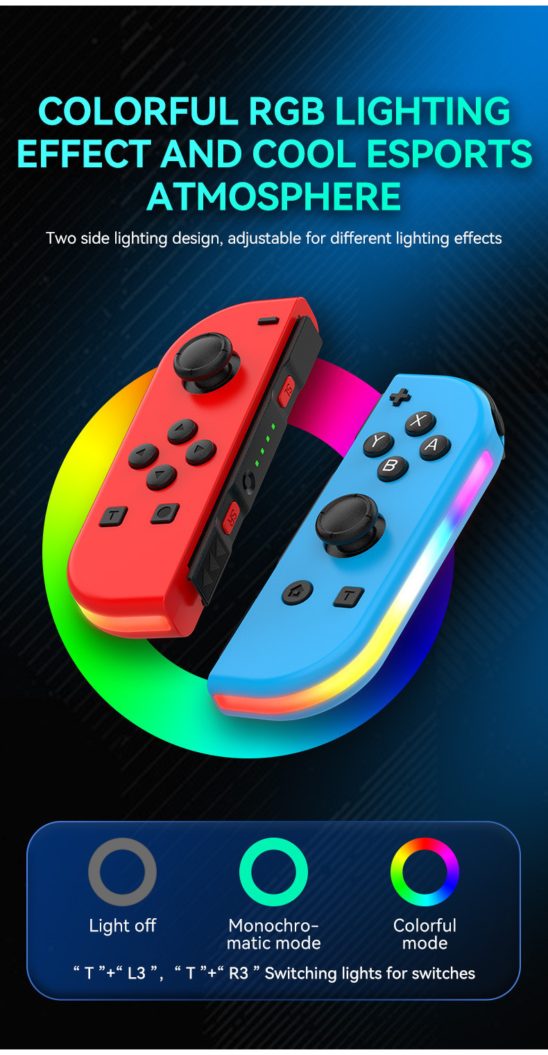 For Nintendo Switch joycon handle, left and right controller colorful ...