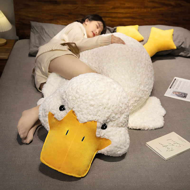 in Stock Huge Kawaii Duck Plush Toy Soft Big Duck Animal Stuffed Doll ...