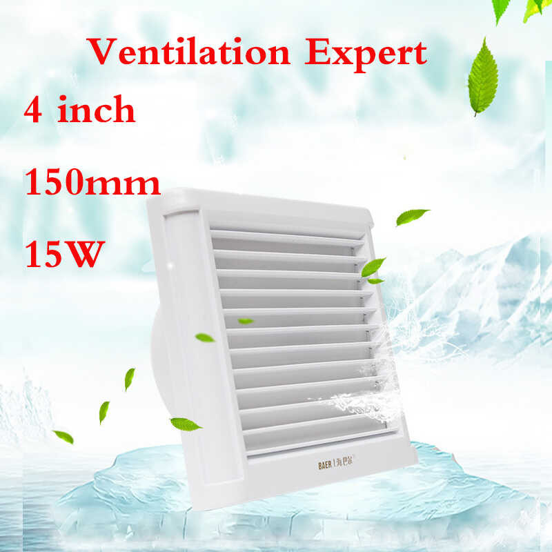 Glass Window Ventilation Fan 4 Inch Silent Strength 100Mm Bathroom ...